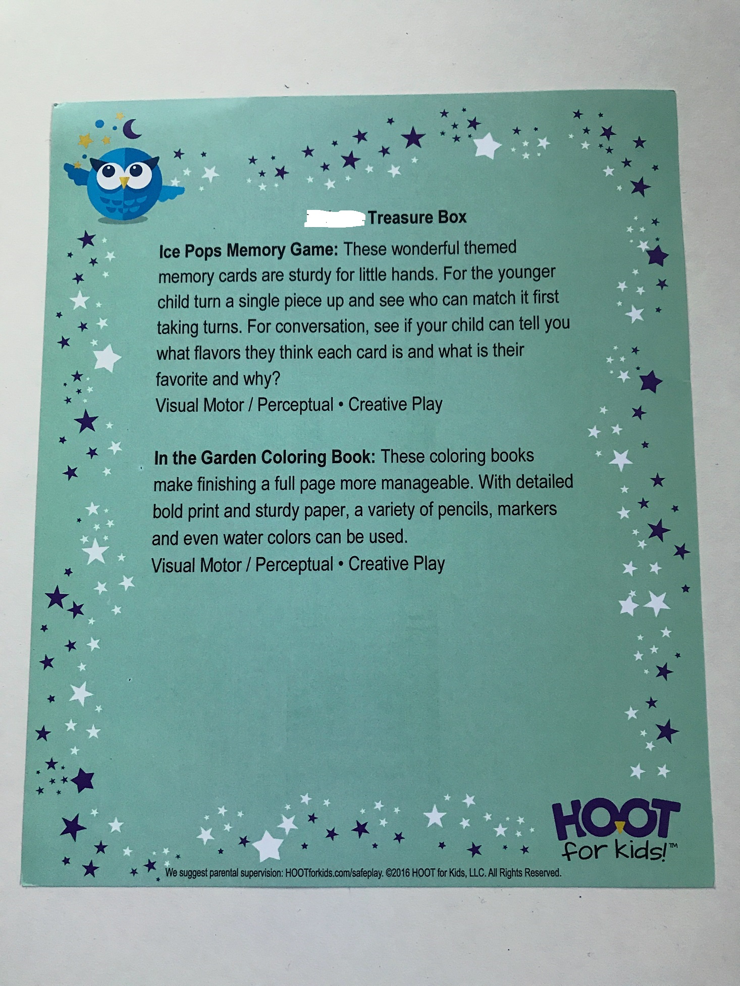 HOOT For Kids Subscription Box Review - September 2017 | MSA