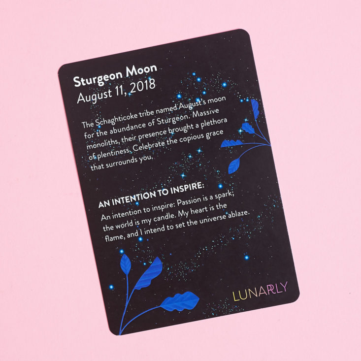 Lunarly “Sturgeon Moon” Subscription Box Review – August 2018 | My ...