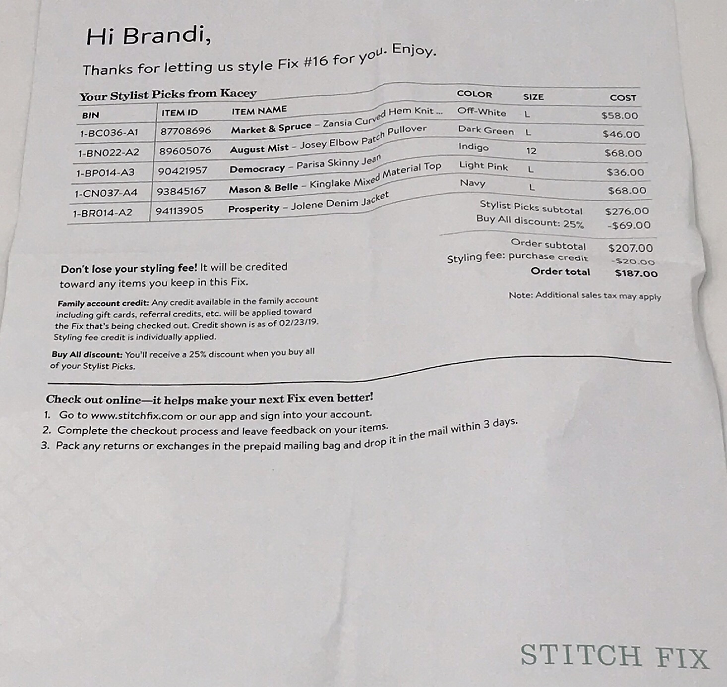 Stitch Fix Clothing Subscription Review – March 2019 | MSA
