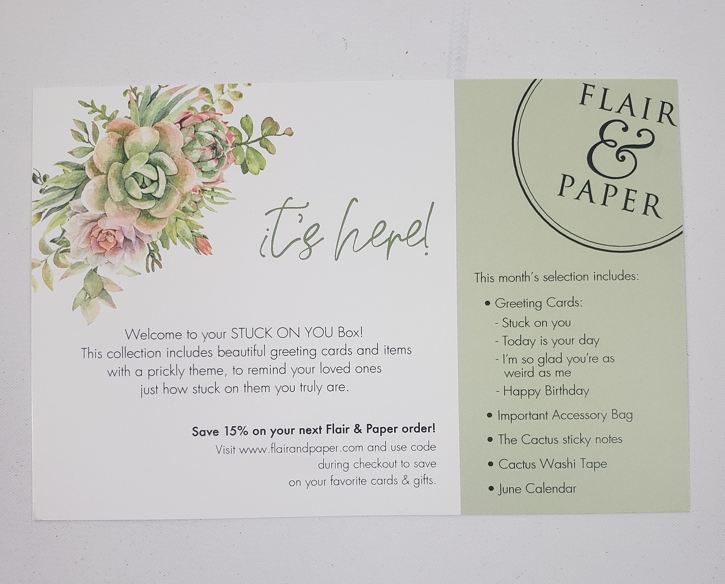 Flair & Paper Subscription Review + Coupon - June 2019 | MSA