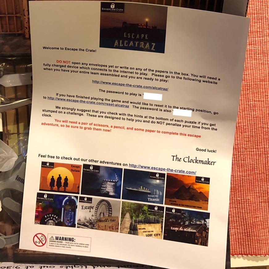 Escape the Crate Review + Coupon - Escape Alcatraz | MSA