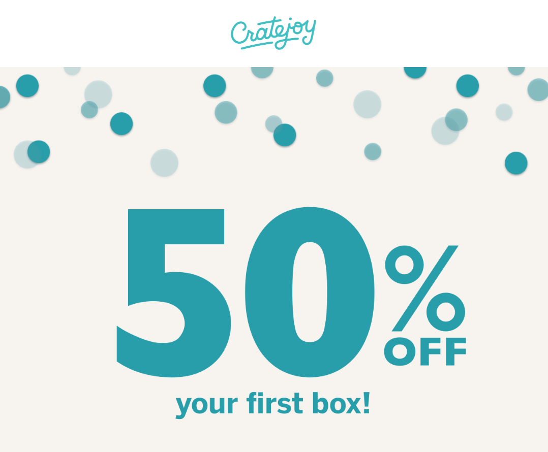 Cratejoy Sale - 50% Off Your First Box! | MSA