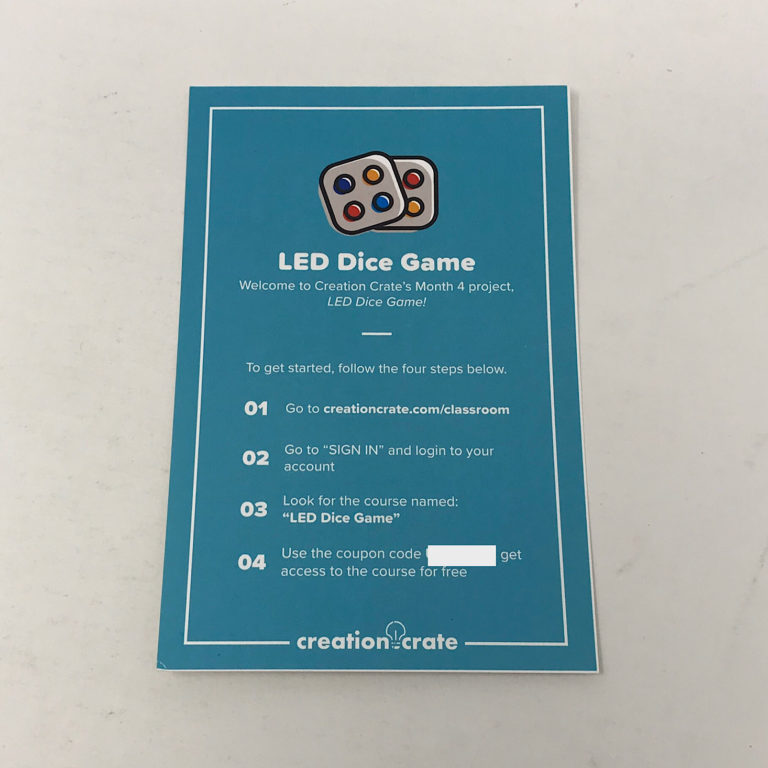Creation Crate Review - Project 4: LED Dice Game | MSA