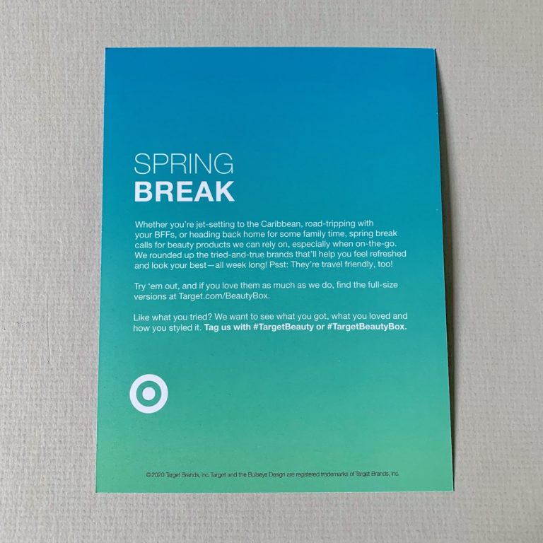 Target Beauty Box "Spring Break" Review – March 2020 | MSA