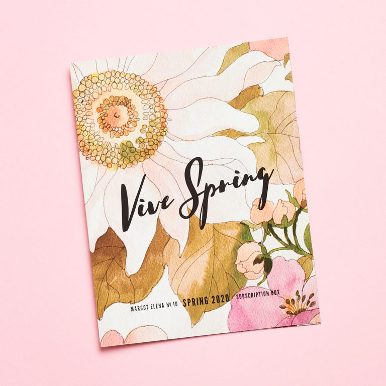 Margot Elena Subscription Box Review – Spring 2020