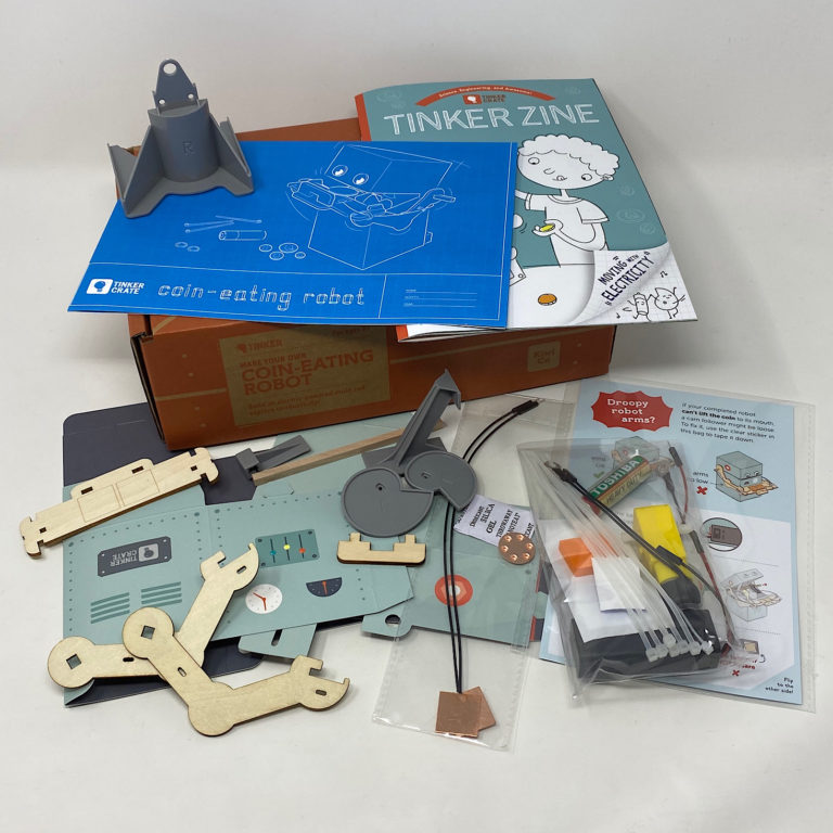 KiwiCo Tinker Crate Review + Coupon - Coin-Eating Robot | MSA