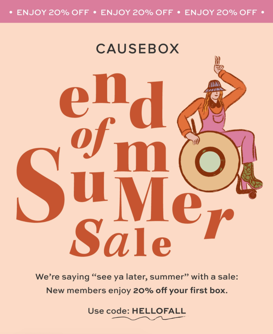 CAUSEBOX Sale - 20% Off Your First Box! | MSA