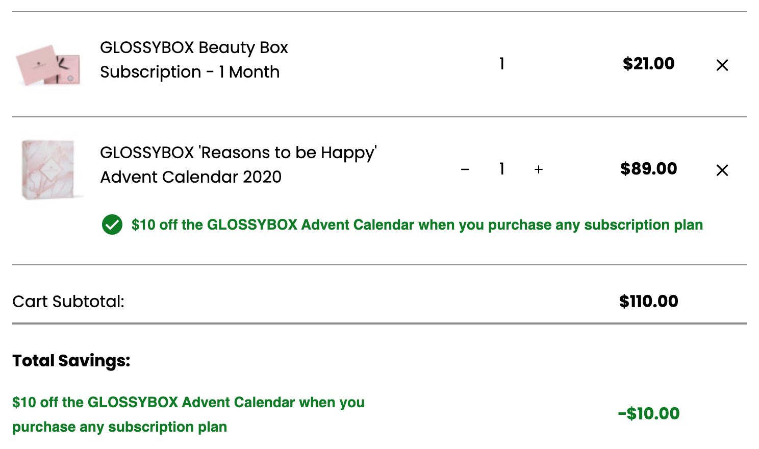 GlossyBox Coupon - October Box FREE With Advent Calendar Purchase! | MSA