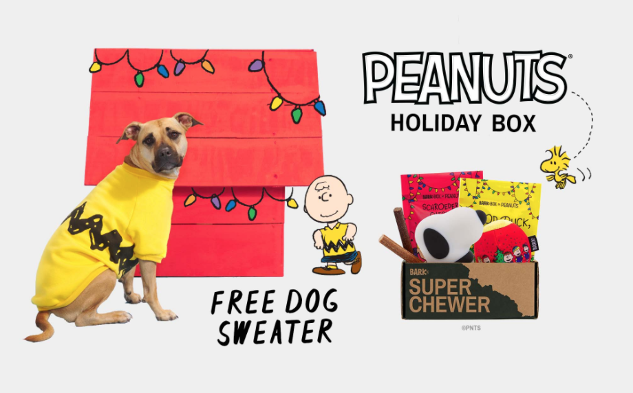 Super Chewer Coupon - Free Charlie Brown Dog Sweater + Peanuts Holiday ...
