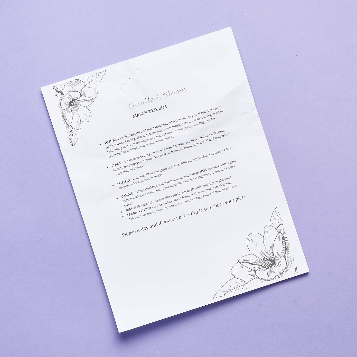 Candle & Bloom Subscription Review - March 2021 | MSA