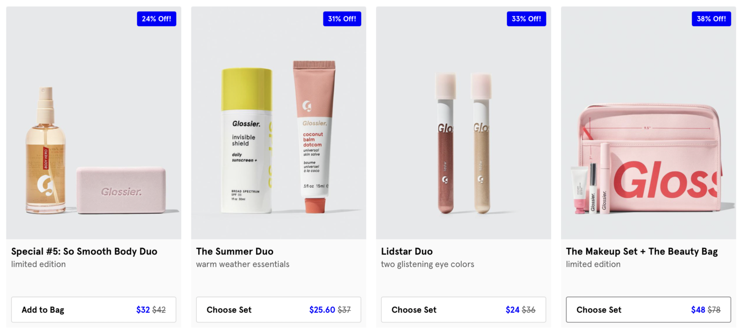 Glossier Summer Sale – 20% Off + Up to 35% Off Sets | MSA